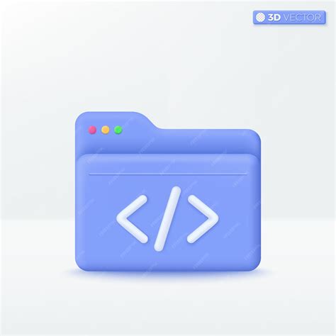 Premium Vector Folder For Web Page Development Icon Symbol Javascript Coding Language