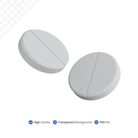 Premium Psd 3d Rendering Two Floating Pill Medicine Isolated