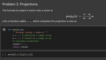 Answered Problem Projections The Formula To Bartleby