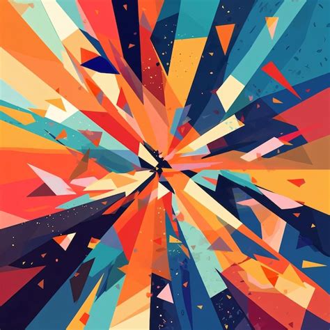 Abstract Background With Colorful Geometric Elements Vector Illustration Eps 10 Premium Ai