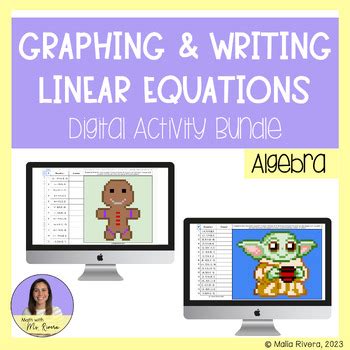 Writing Graphing Linear Equations Digital Activities Bundle For Algebra