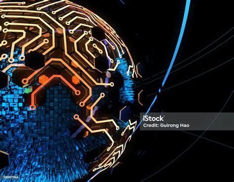 미래 기술 지구 글로벌 통신 및 데이터 전송 네트워크 큰 데이터 기술 회로 기판 3차원 형태에 대한 스톡 사진 및 기타 이미지 3차원 형태 Cpu 가상현실 Istock