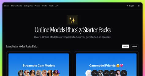 Online Models Bluesky Starter Packs 4 Lists • May 2025