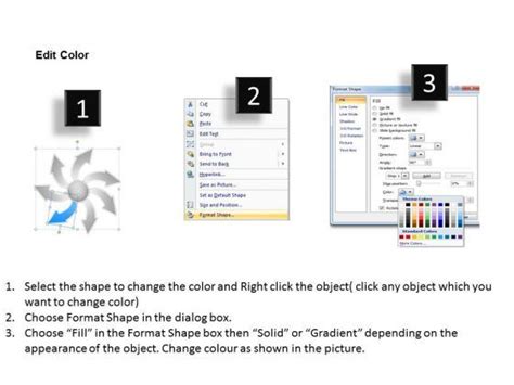 Seven Diverging Steps To Perform A Circular Task Flow Chart PowerPoint Slide