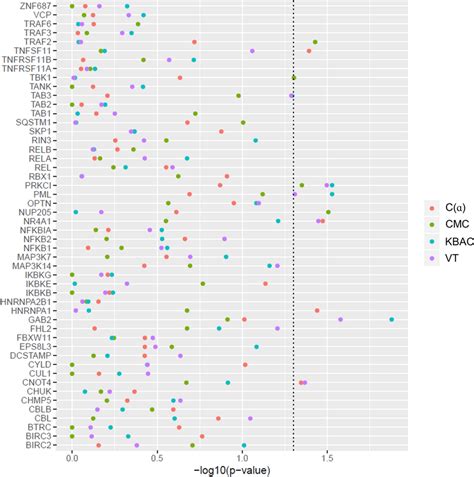 Results Of The Gene Based Association Tests For Rare Variants Maf Download Scientific Diagram