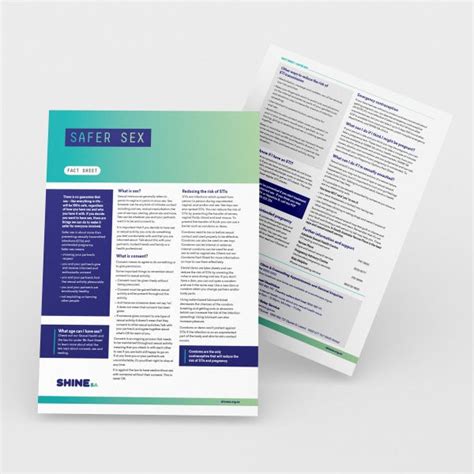 Safer Sex Fact Sheet Shine Sa