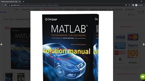 Matlab Programming For Engineers Chapman 5th 6th Edition Solution