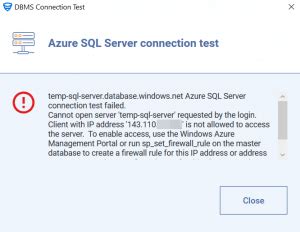 DBMS Connection Test SqlBak Blog