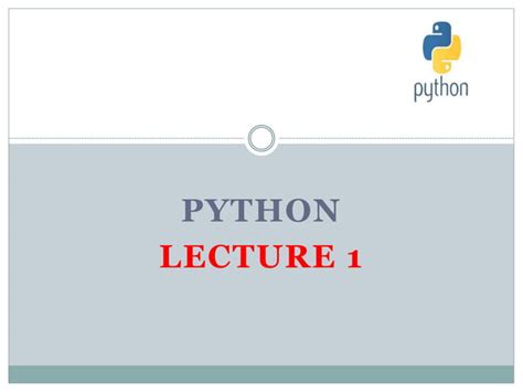 Basic Python Introduction Lecture 1pptx