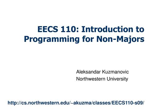 ppt eecs 110 introduction to programming for non majors powerpoint