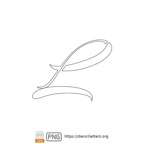 Brushed Painters Cursive Printable Letter Stencil Templates Stencil