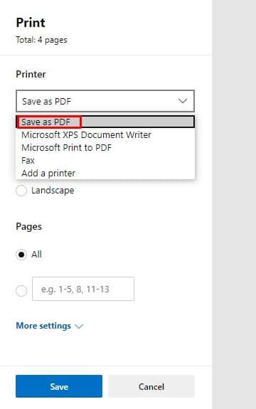 How To Save A Webpage As A PDF On Windows