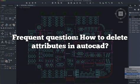 frequent question how to delete attributes in autocad