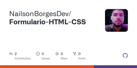 GitHub NailsonBorgesDev Formulario HTML CSS