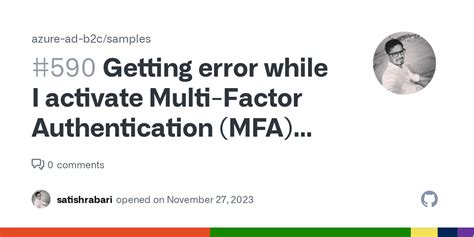 Getting Error While I Activate Multi Factor Authentication MFA For A Multi Tenant Identity