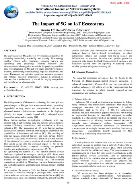 Pdf The Impact Of 5g On Iot Ecosystems