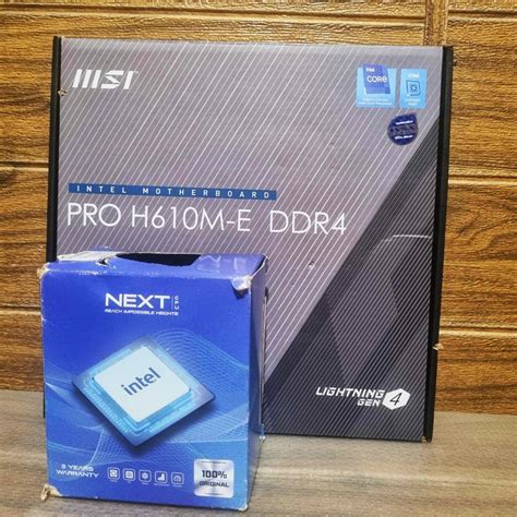 Cpu Intel Core I3 12100f 4c 8t Msi Pro H610m E Ddr4 Lga 1700 มือ2 มีประกันศูนย์ไทย