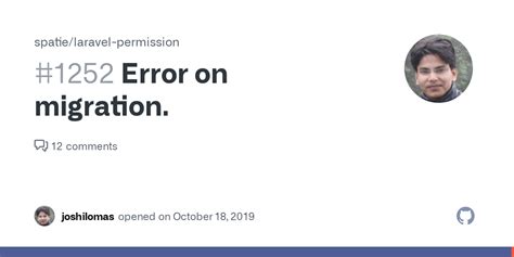error on migration · issue 1252 · spatie laravel permission · github