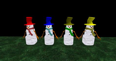 Second Life Marketplace Square Snowman Pack