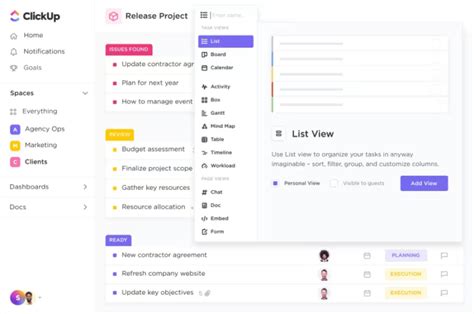 optimizing task categories and types for project management clickup