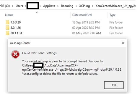 Could Not Load Settings · Issue 187 · Xcp Ngxenadmin · Github