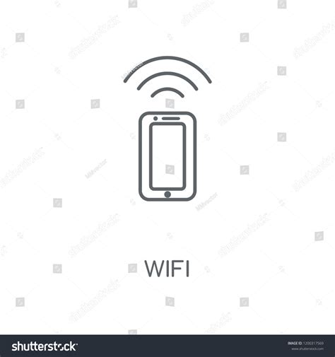 Wifi Linear Icon Wifi Concept Stroke Stock Vector Royalty Free Shutterstock