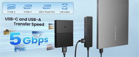 Amazon Com Aceele Usb Hub Splitter With Usb C And Usb A Ports Ultra Slim Multiport