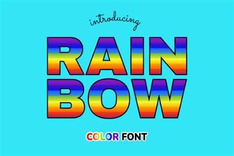 Rainbow Color Font By JUSTTYPE Creative Fabrica