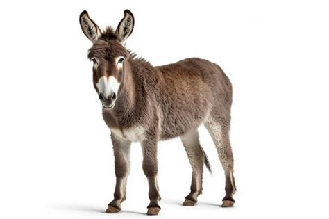 Premium Ai Image Donkey Isolated A On White Backgroundgenerative Ai