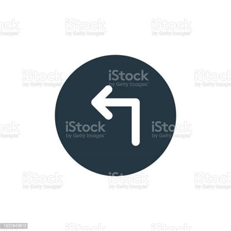 왼쪽 아이콘을 돌립니다 글리프는 웹 사이트 디자인 및 모바일 앱 개발 인쇄를위한 왼쪽 아이콘을 켭니다 흰색 배경에 격리된 채워진 화살표 컬렉션에서 왼쪽 아이콘을 돌립니다 0