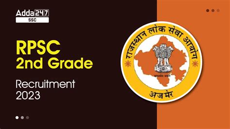 Rpsc 2nd Grade Teacher Recruitment 2023 For 9760 Vacancies