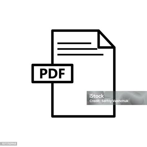 벡터 이미지 평면 아이콘 블랙 컬러 Pdf 문서 포맷 흰색 배경에 고립 0명에 대한 스톡 벡터 아트 및 기타 이미지 0명
