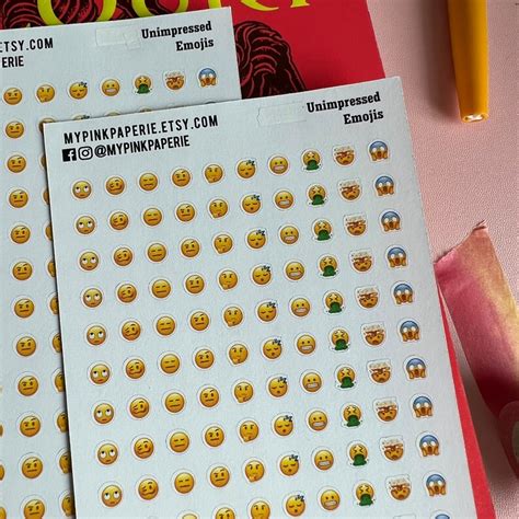 Emoji Stickers For Annotating Books Etsy