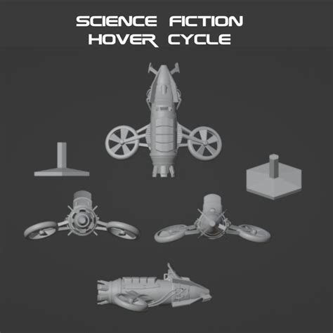 3d Printable Science Fiction Hover Cycle By Michael Crossman