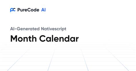 Develop Nativescript Month Calendar With Ai Help