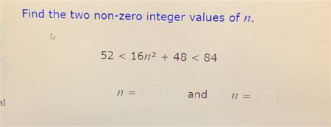 Solved Find The Two Non Zero Integer Values Of π 52