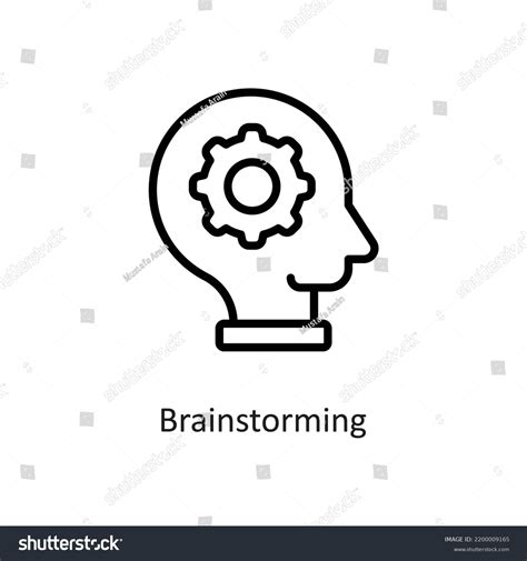 Brainstorming Outline Vector Icon Design Illustration Stock Vector Royalty Free 2200009165