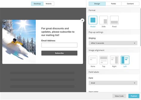 Miva Docs Mailchimp Subscriber Pop Up