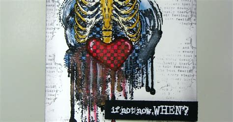 Funky Fossil Design Ink And Bones