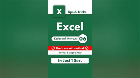 Quickly Select Large Excel Data 🚀📊 6 Excel Keyboard Shortcut Tips