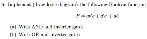 Solved Implement Draw Logic Diagram The Following Chegg