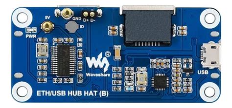 Módulo Hub Fast Ethernet Waveshare Usb 2 0 Rj45 Hat Interfac Meses sin interés