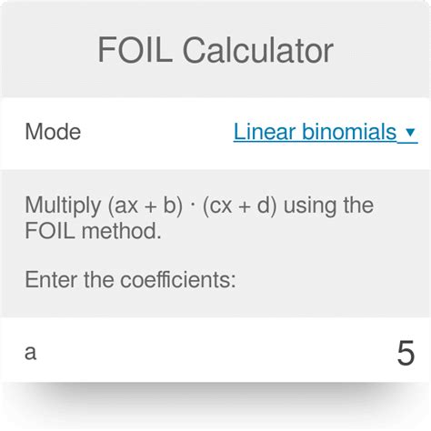 Foil Method Foil Calculator Definition Steps And Examples