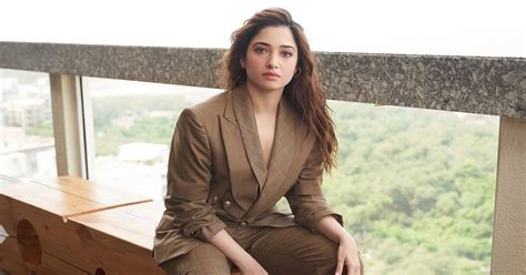 Tamannaah Bhatia Nails Monochromatic Power Dressing In Bold Pantsuit See Photos