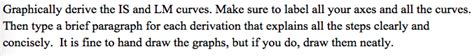 Solved Graphically Derive The IS And LM Curves Make Sure To Chegg