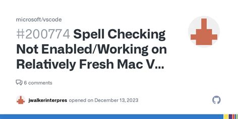 spell checking not enabled working on relatively fresh mac vs code