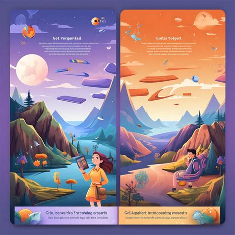 premium ai image set of edutainment app tech banner ads interactive