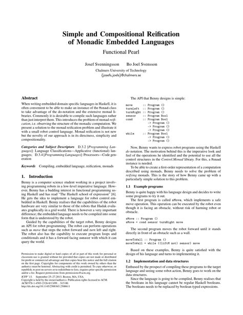 pdf simple and compositional reification of monadic embedded languages