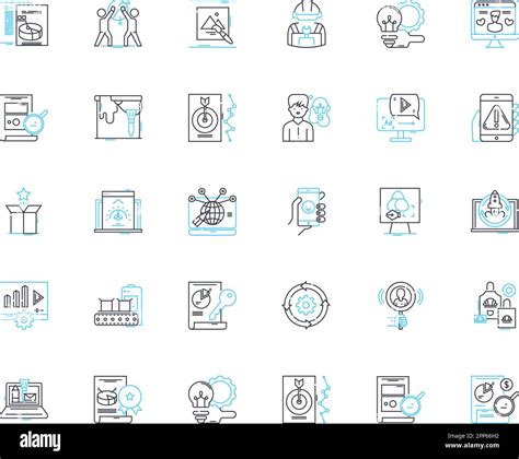 Data Organization Linear Icons Set Categorization Sorting Arrangement Classification