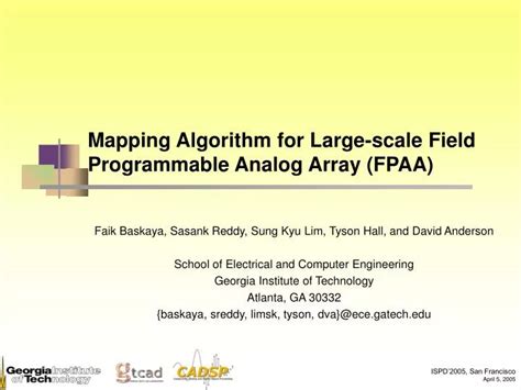 Ppt Mapping Algorithm For Large Scale Field Programmable Analog Array